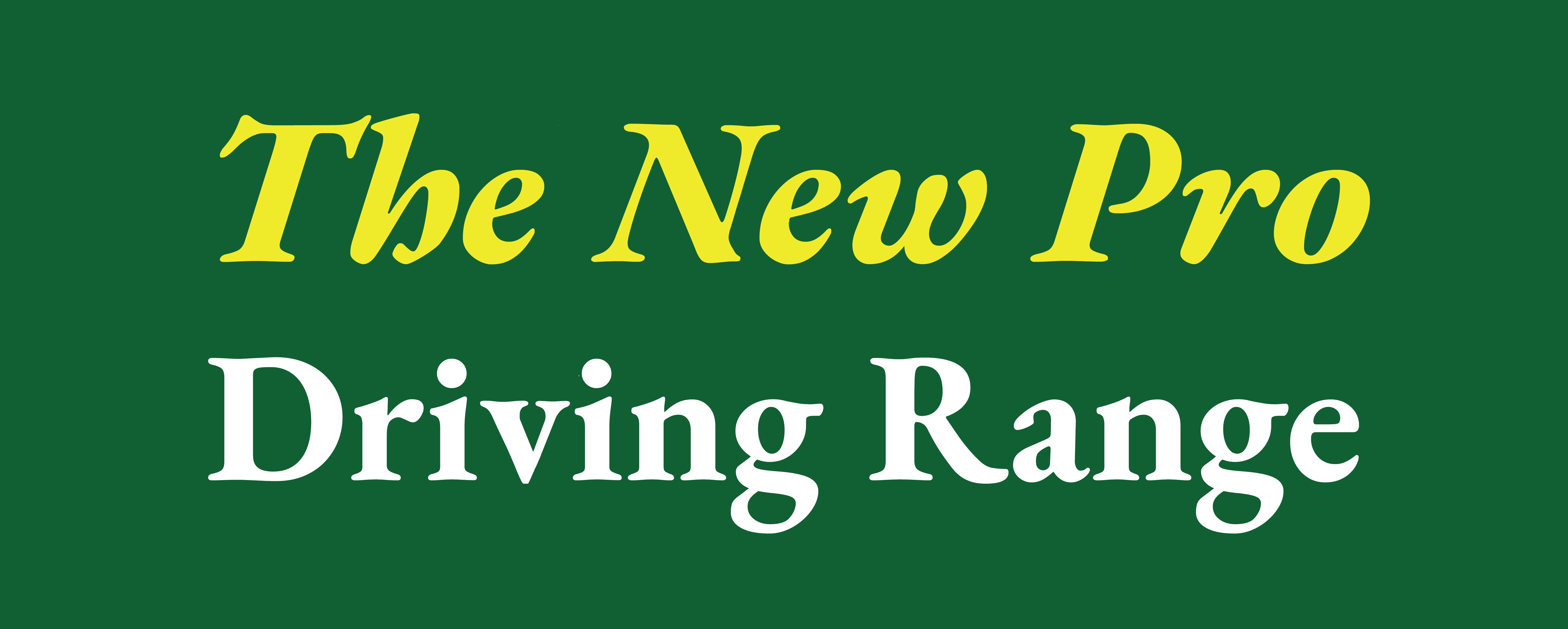 New Pro Driving Range